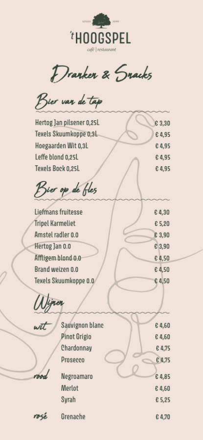 Menu - 't Hoogspel